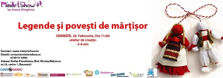 Atelier creativ pentru copii 3-8 ani, Legende si povesti de Martisor