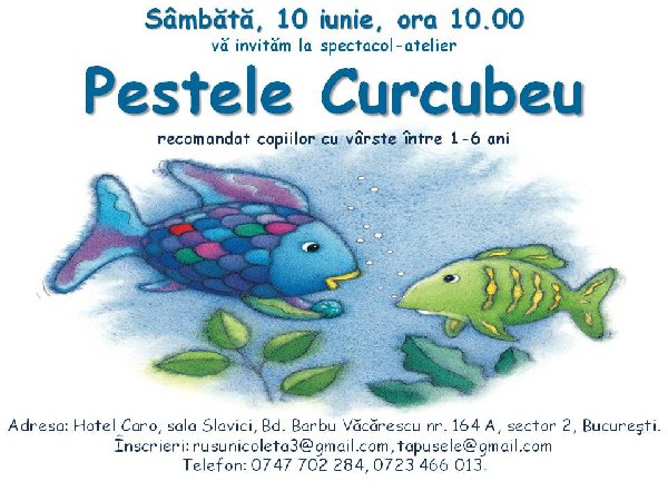 Spectacol cu muzica pentru copii 1-6 ani. Pestele curcubeu